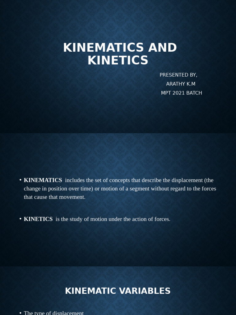 KINEMATICS AND KINETICS | PDF | Rotation Around A Fixed Axis | Force