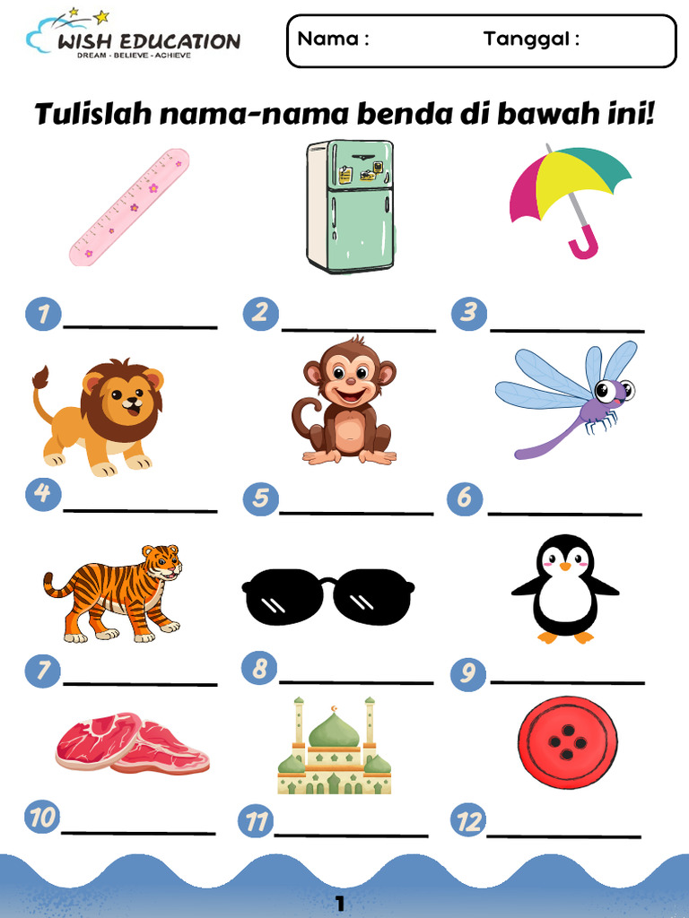 Worksheet Menulis | PDF