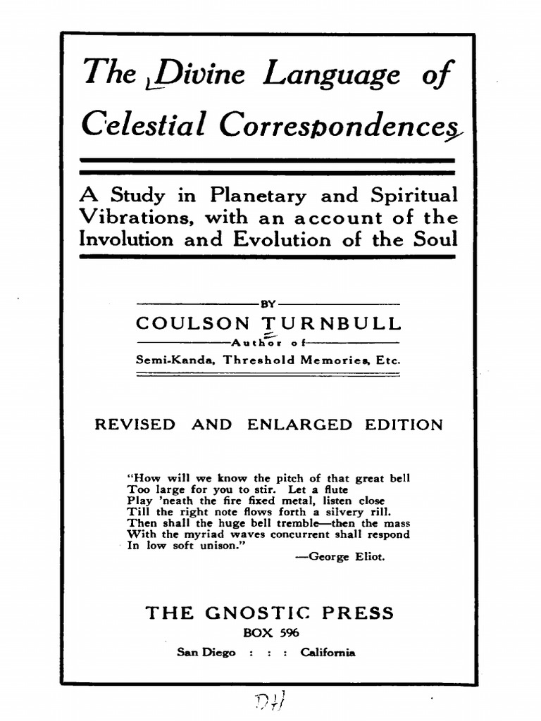 Book - 1905 - Turnbull - Coulson - The Divine Language of Celestial ...