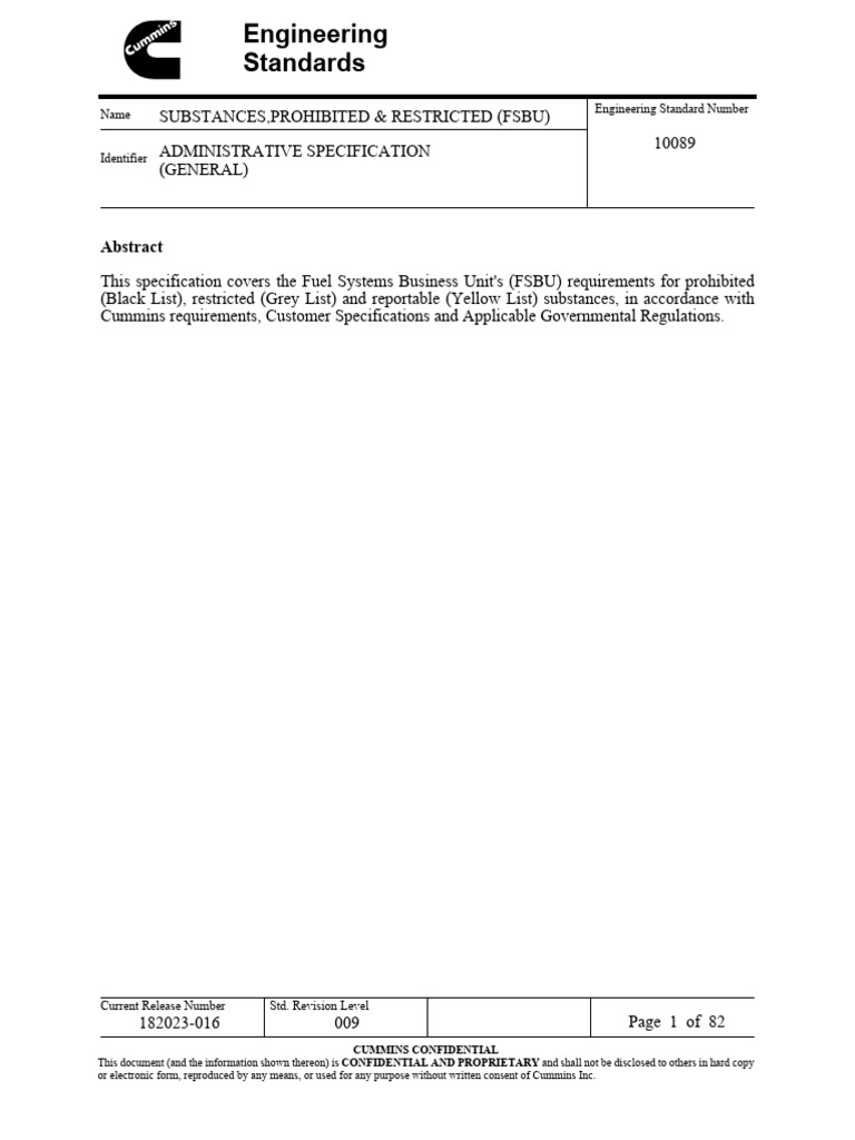 10089 | PDF | Specification (Technical Standard) | Chemical Substances