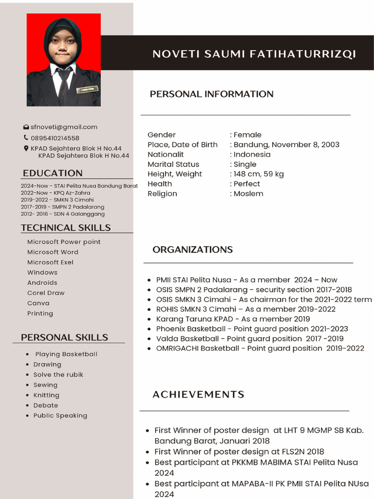 Simple Professional CV Resume | PDF