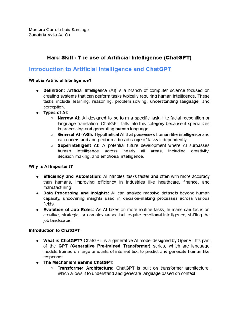 The Use of ChatGpt and Teamwork | PDF | Artificial Intelligence ...