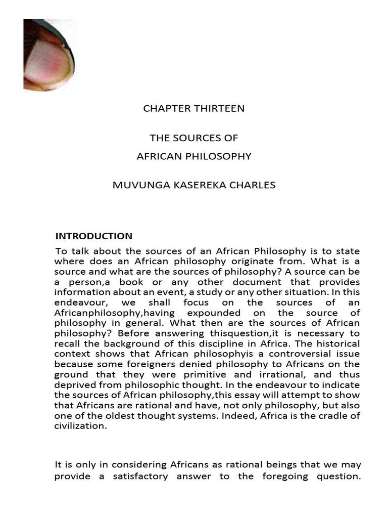 Sources of African Philosophy | PDF | Plato | Socrates