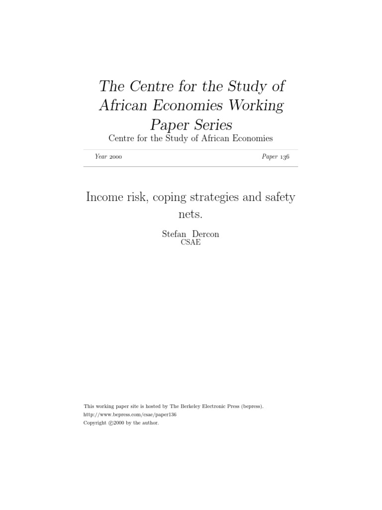 Income Risk Coping and Safety Nets | PDF | Poverty | Poverty & Homelessness