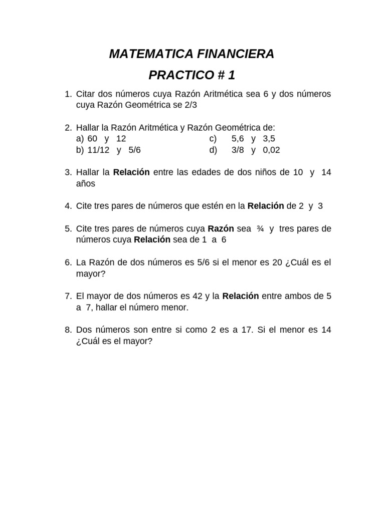 MAT FIN Pract # 1 | PDF