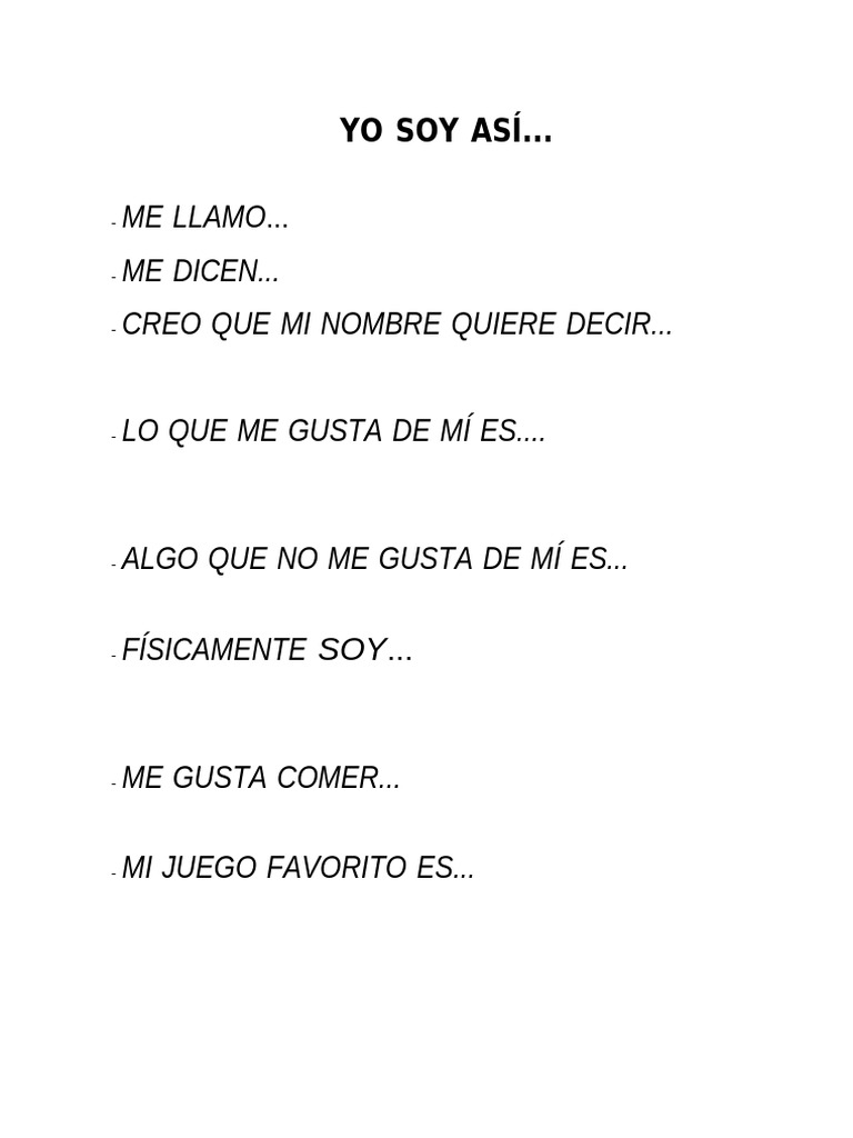 YO SOY ASÍ. El Libro de Mi Vida | PDF | Deportes y actividades al aire ...