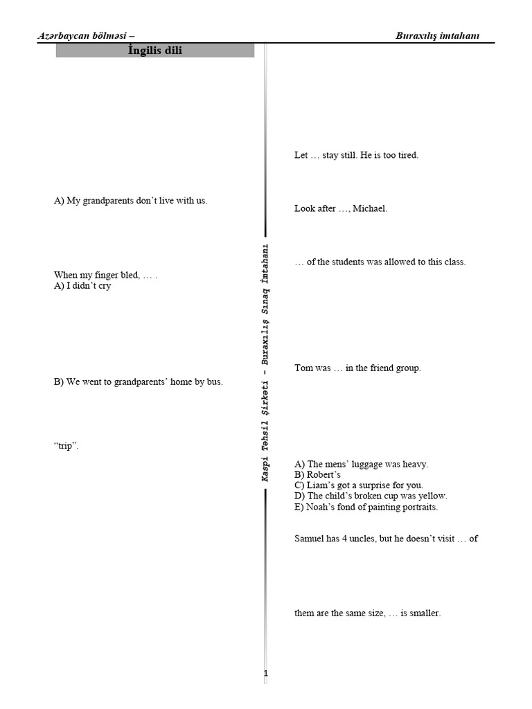 BSİ-2 - IX - Sinif+aze (27.10.2025) | PDF | Olympic Games | Olympic Sports