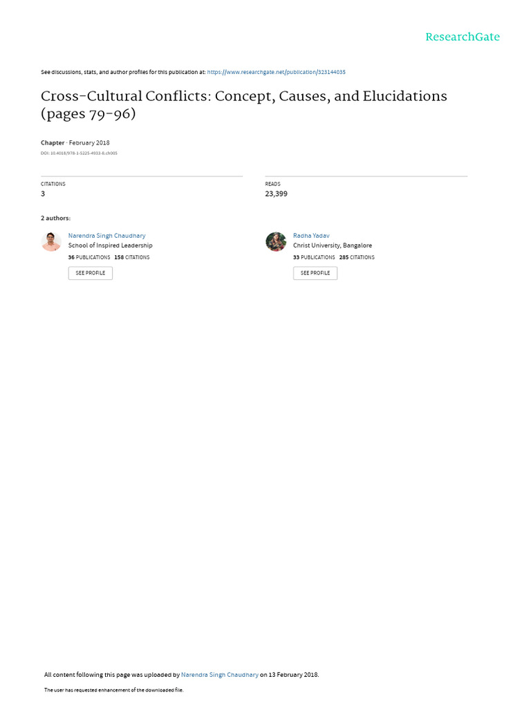 Causes of Cross-Cultural Conflict | PDF