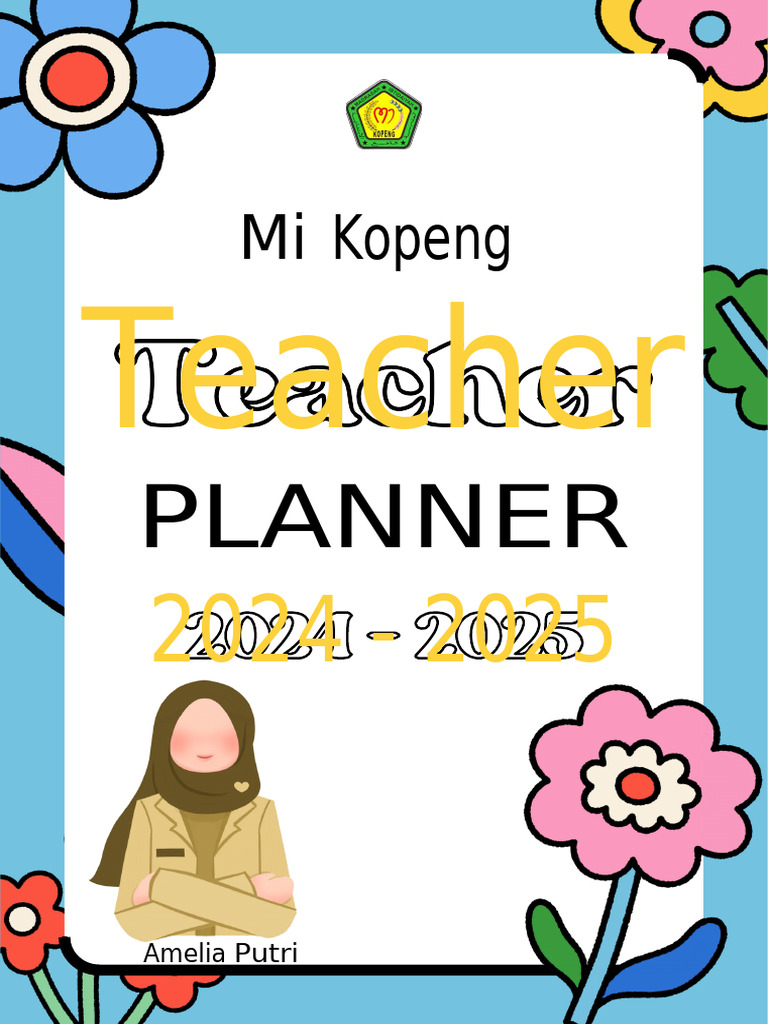 2024-2025 Teacher Planner Template | PDF