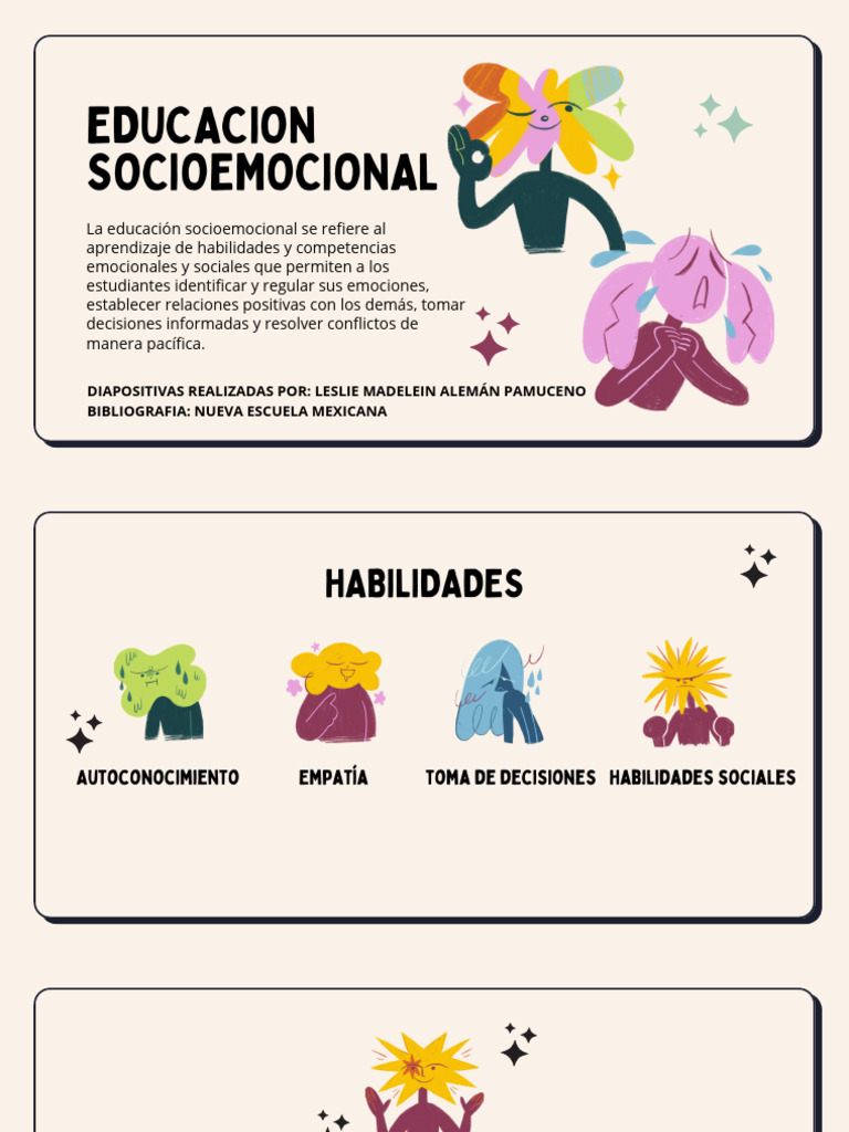 Educación Socio Emocional Diapositivas | PDF