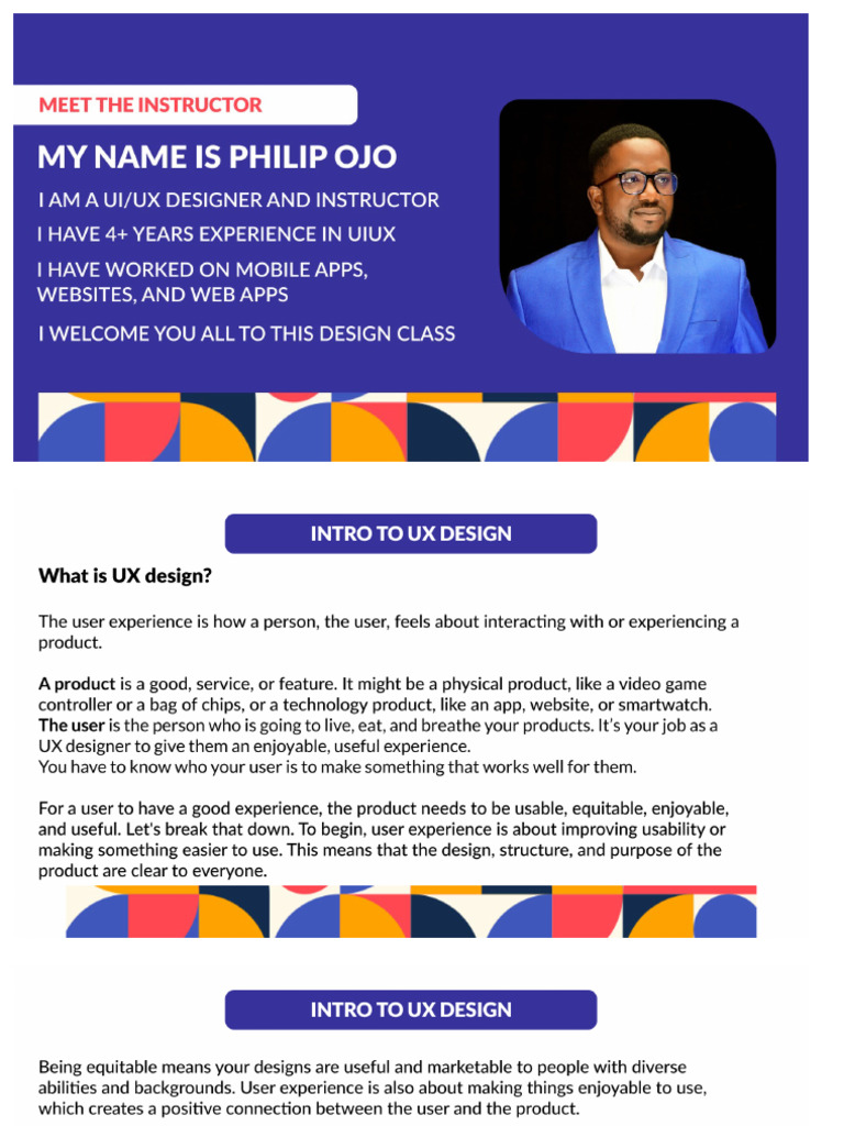 Intro To UX Design1 | PDF