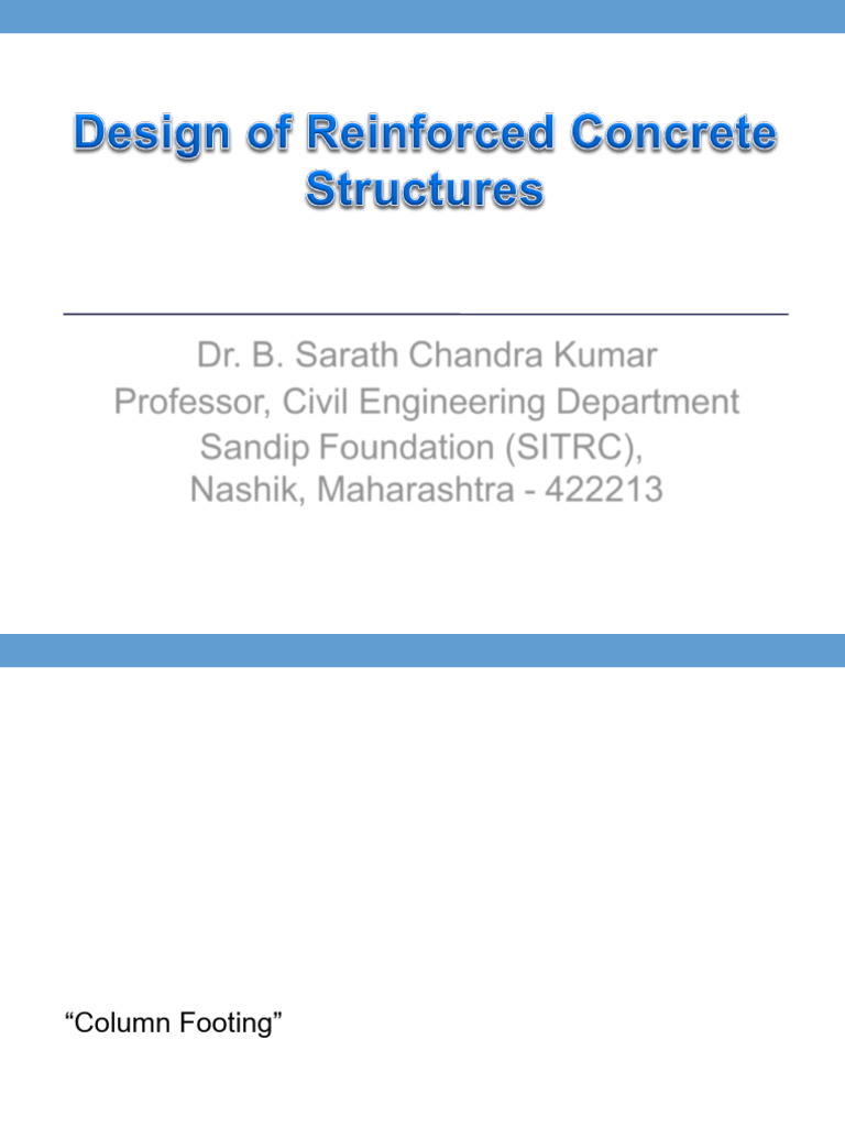 Unit - 6 Design of Footing | PDF | Foundation (Engineering) | Stress ...