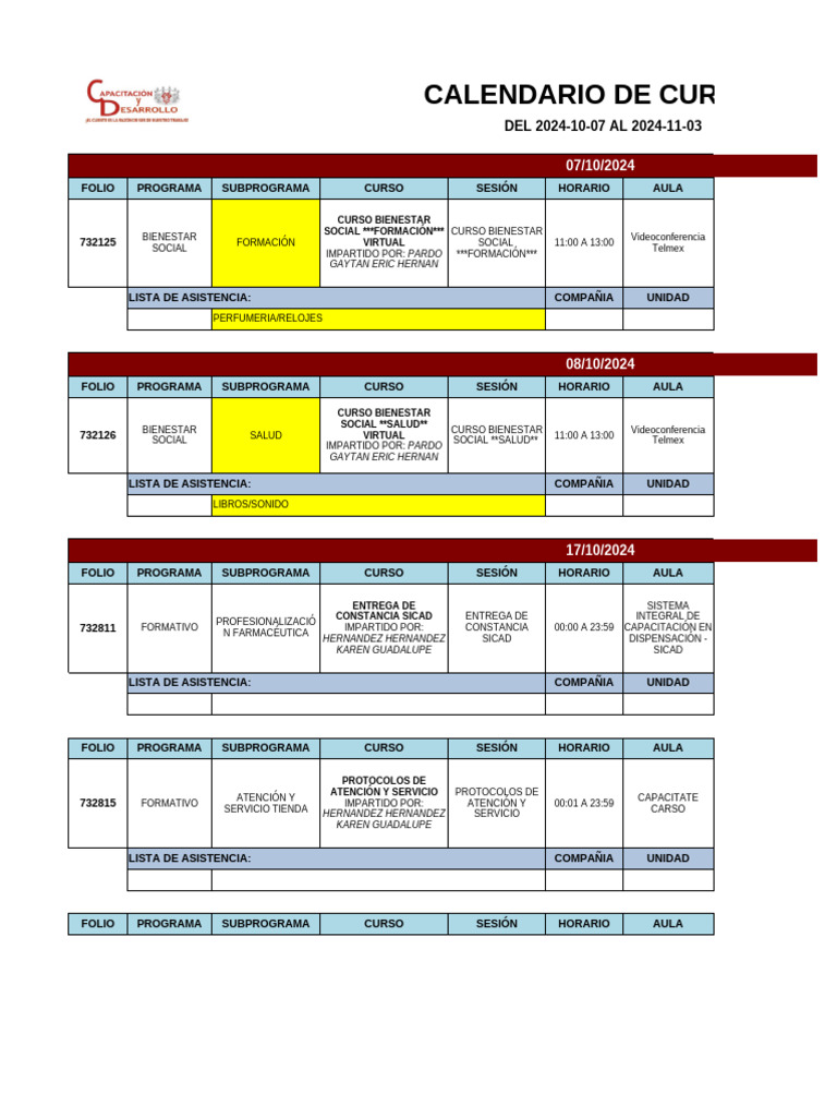 CAPACITACION OCTUBRE 2024 | PDF