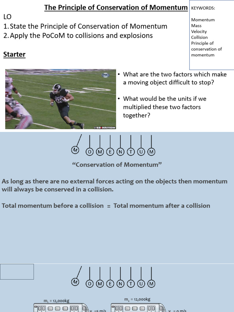 Law of Conservation of Momentum | PDF | Momentum | Collision
