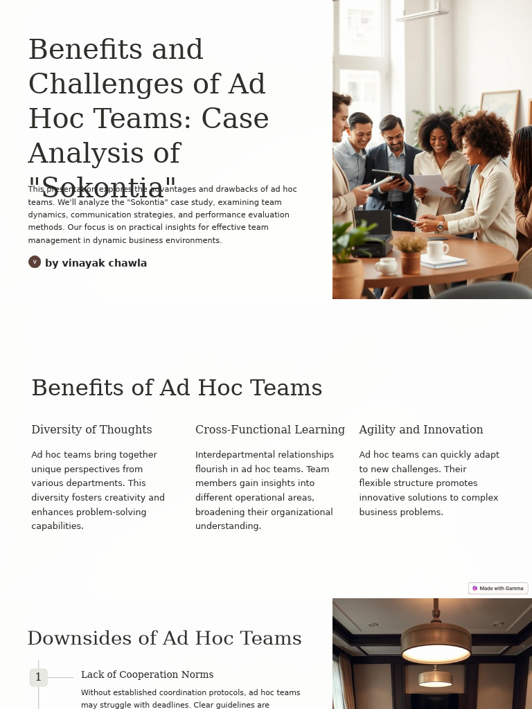 Benefits and Challenges of Ad Hoc Teams Case Analysis of Sokontia | PDF | Wireless Ad Hoc ...