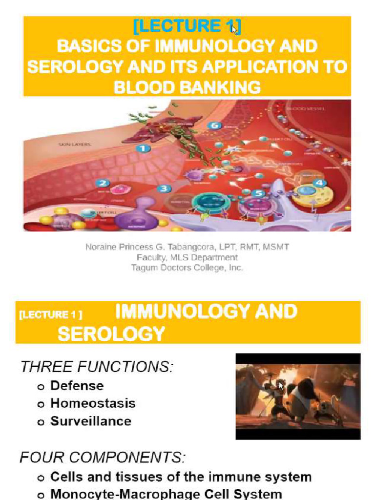 Immuno Hema Lec 1 | PDF