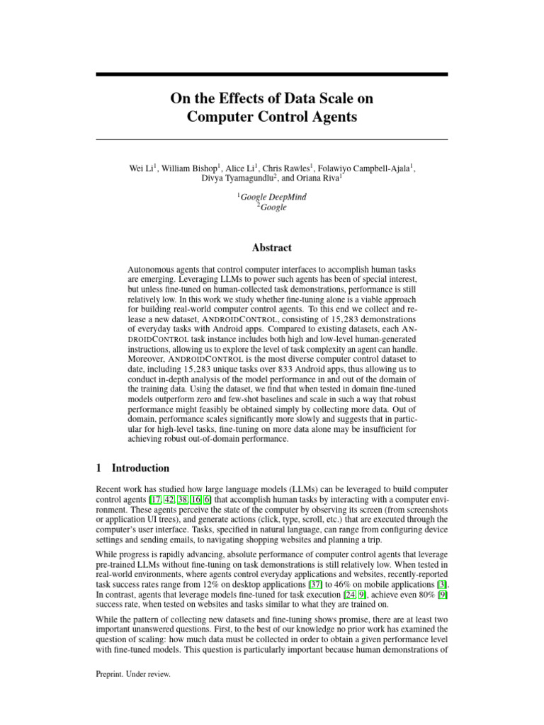 On The Effects of Data Scale On Computer Control Agents | PDF | Mobile ...