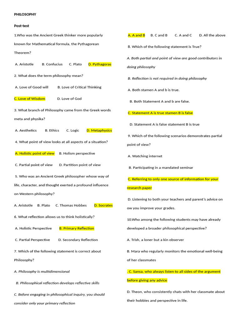 Philosophy Reviwerq1 Sev1 1 | PDF | Truth | Rationalism