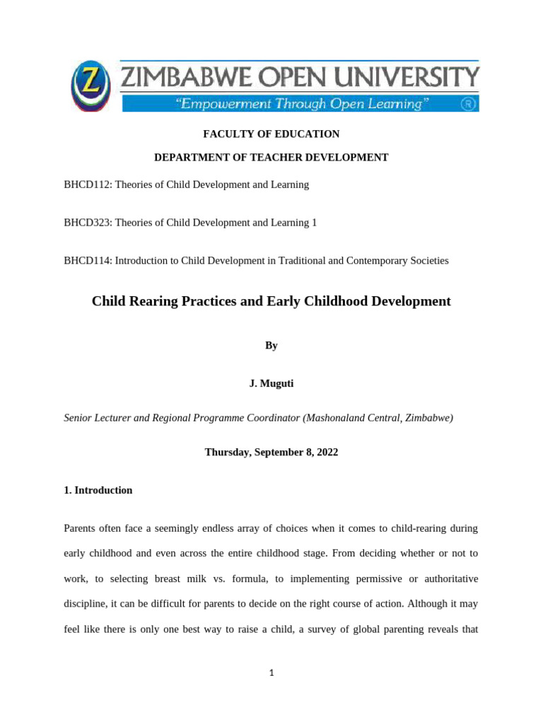 Parenting Techniques in Ecd | PDF | Parenting | Family