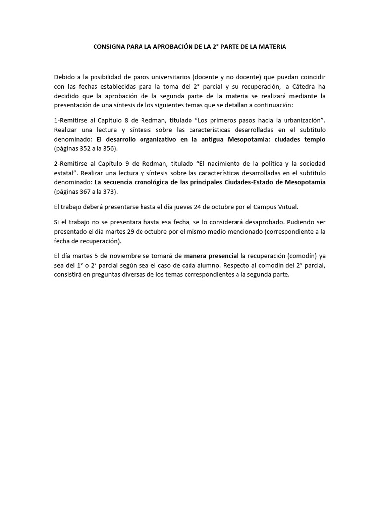 Consigna para La Aprobación de La 2° Parte de La Materia | PDF | Tecnología