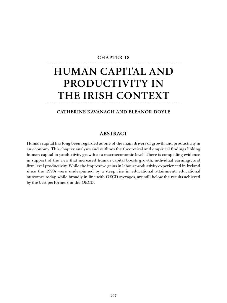 Human Capital's Impact on Irish Productivity | PDF | Human Capital ...