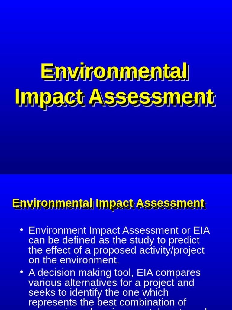 Environmental Impact Assessment Environmental Impact Assessment | PDF | Environmental Impact ...
