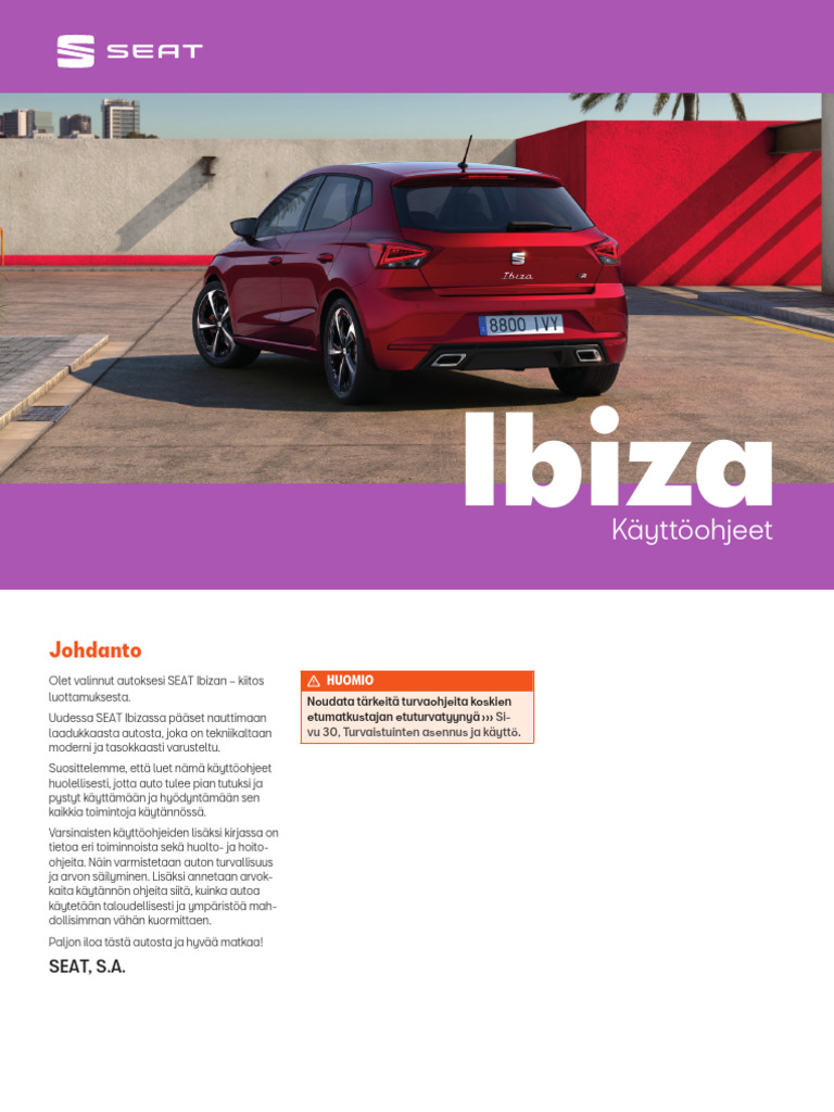 Kayttoohjekirja Ibiza 06-21 | PDF