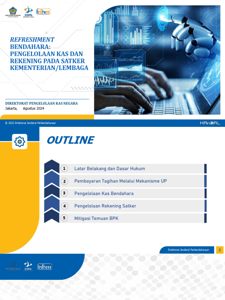 Slide Materi Refreshment Bendahara - Pengelolaan Kas Dan Rekening Pada Satker KL - KPPN 136 | PDF