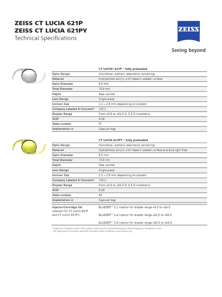 CT Lucia 621p 621py Datasheet en | PDF | Glass Engineering And Science ...