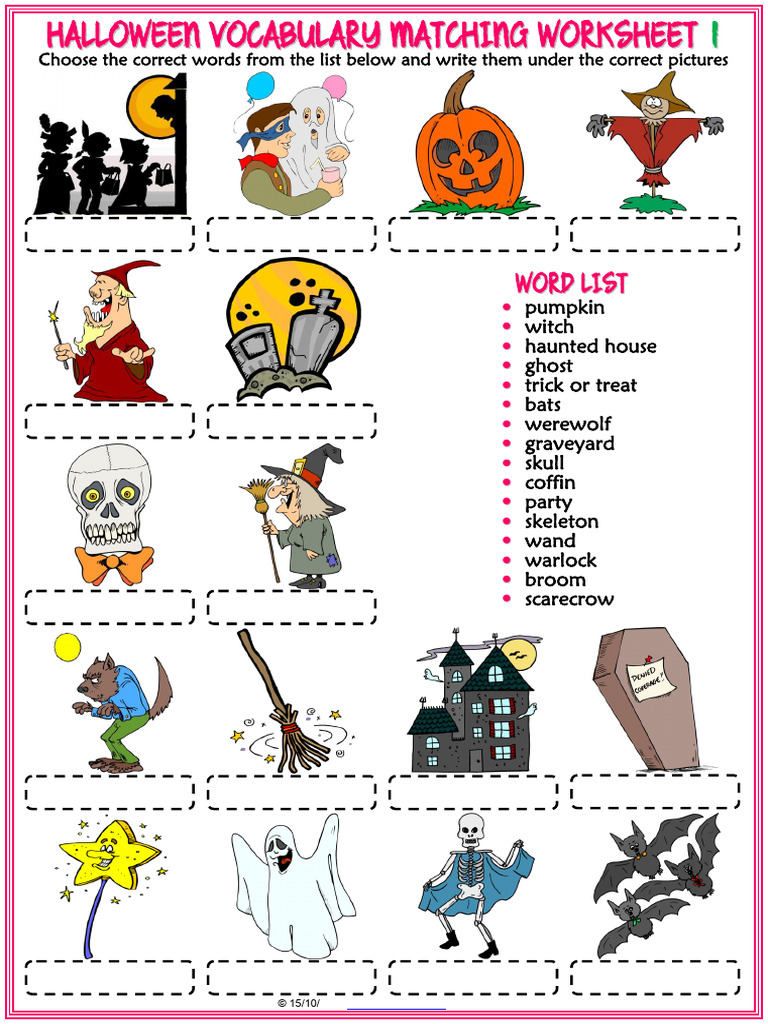 HALLOWEEN WORKSHEET ALL | PDF | Halloween | Pumpkin