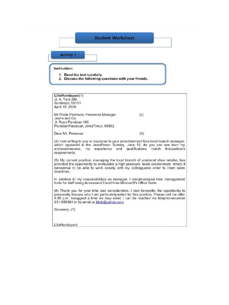 LKPD Application Letter | PDF