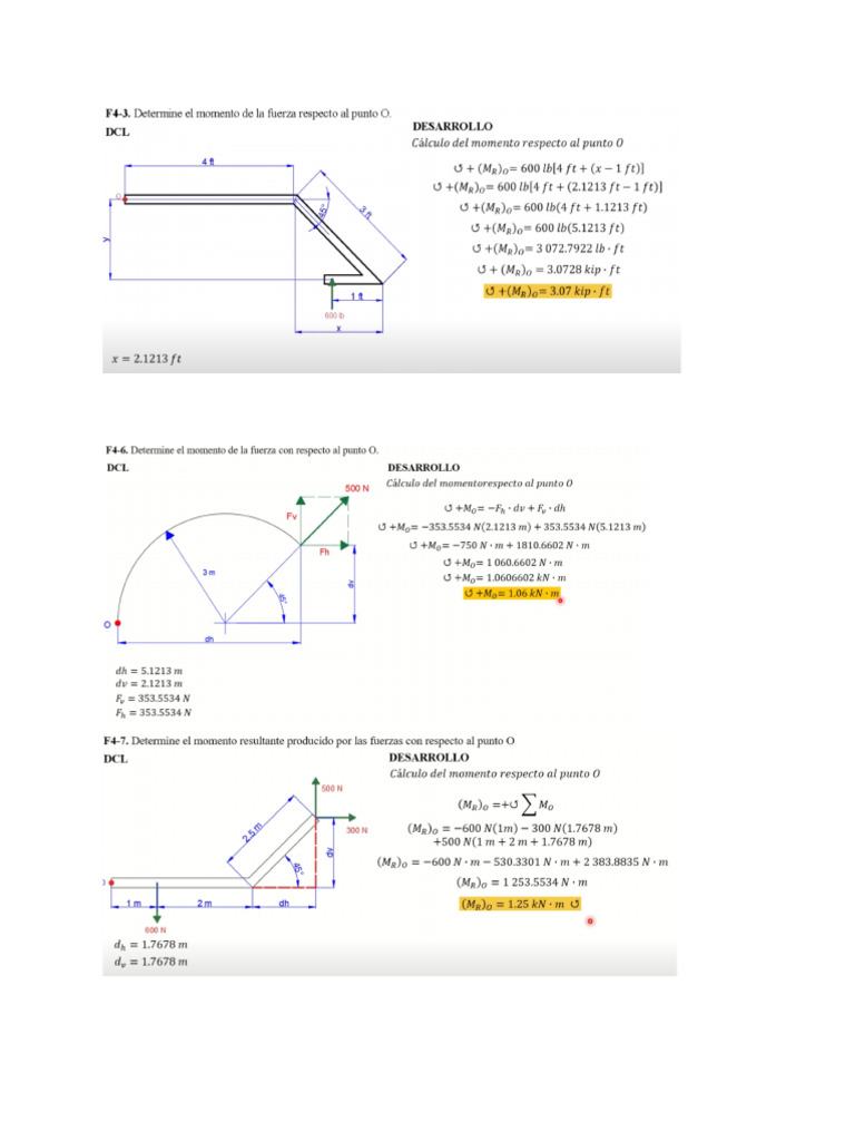 Estatica - Ejercicios de HIBBELER | PDF