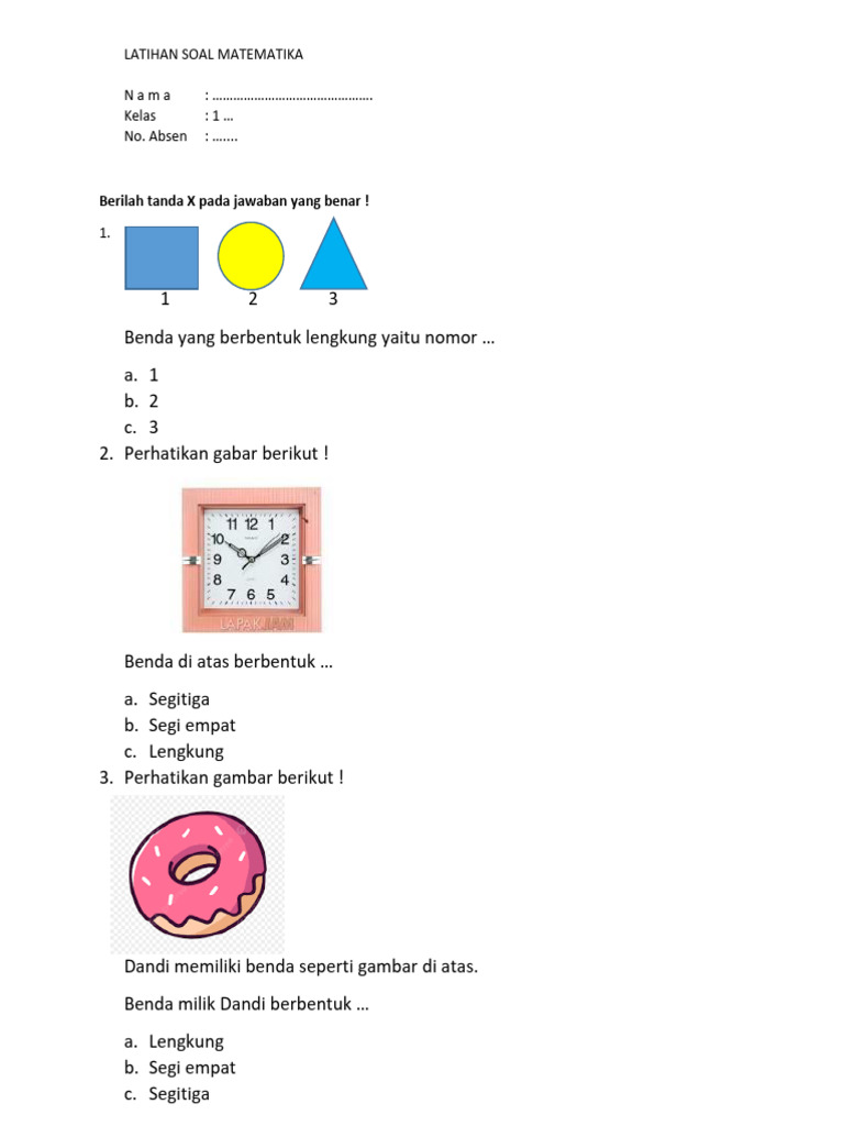 LATIHAN SOAL MATEMATIKA 7 Oktober | PDF