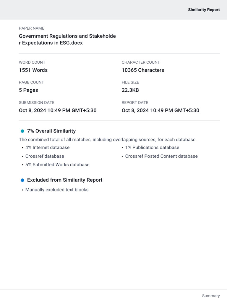 Government Regulations and Stakeholder Expectations in ESG | PDF ...