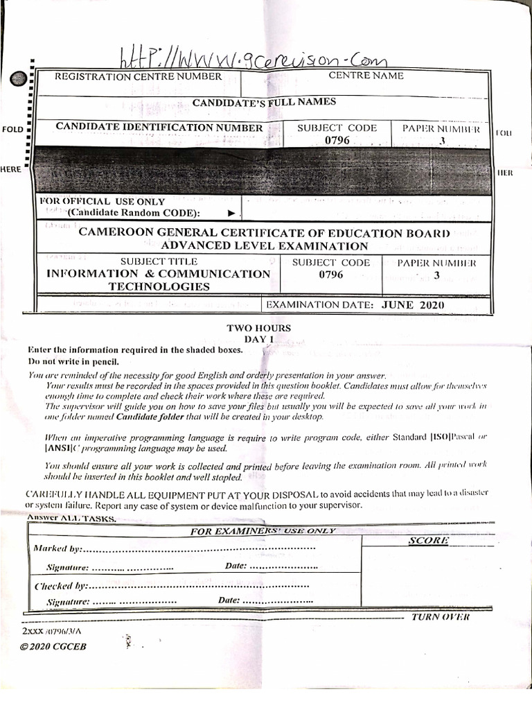 Al 2020 Ict p3 | PDF | Computers