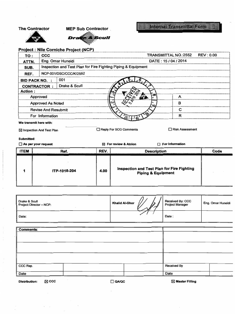 NCP-001-DSC-CCC-K-2552 | PDF | Specification (Technical Standard)
