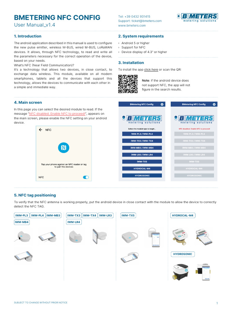 v1.4 BMETERING-NFC-CONFIG UM EN | PDF | Encryption | Android (Operating System)