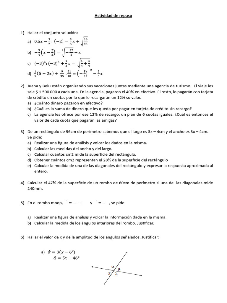 repaso ev octubre (2) | PDF | Triángulo | Euclides