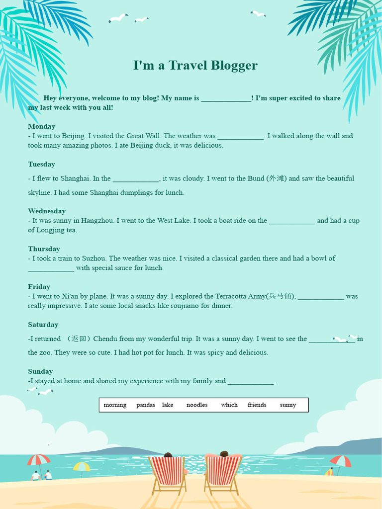 Travel Blogger | PDF
