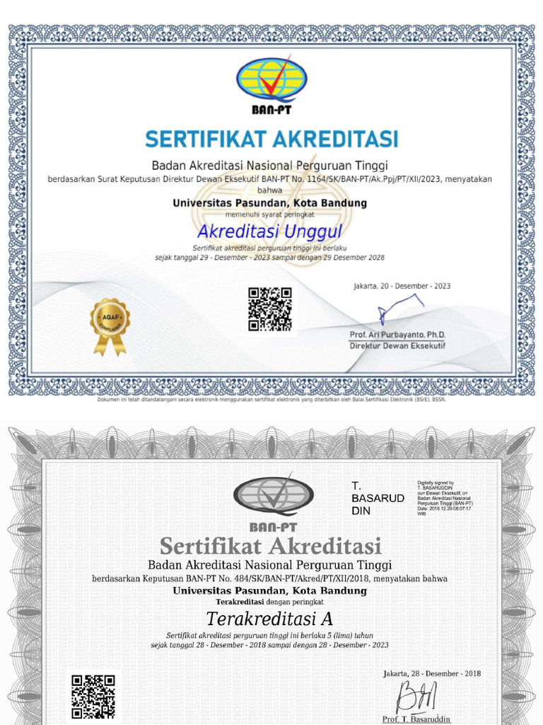 Akreditasi UNPAS - Compressed | PDF