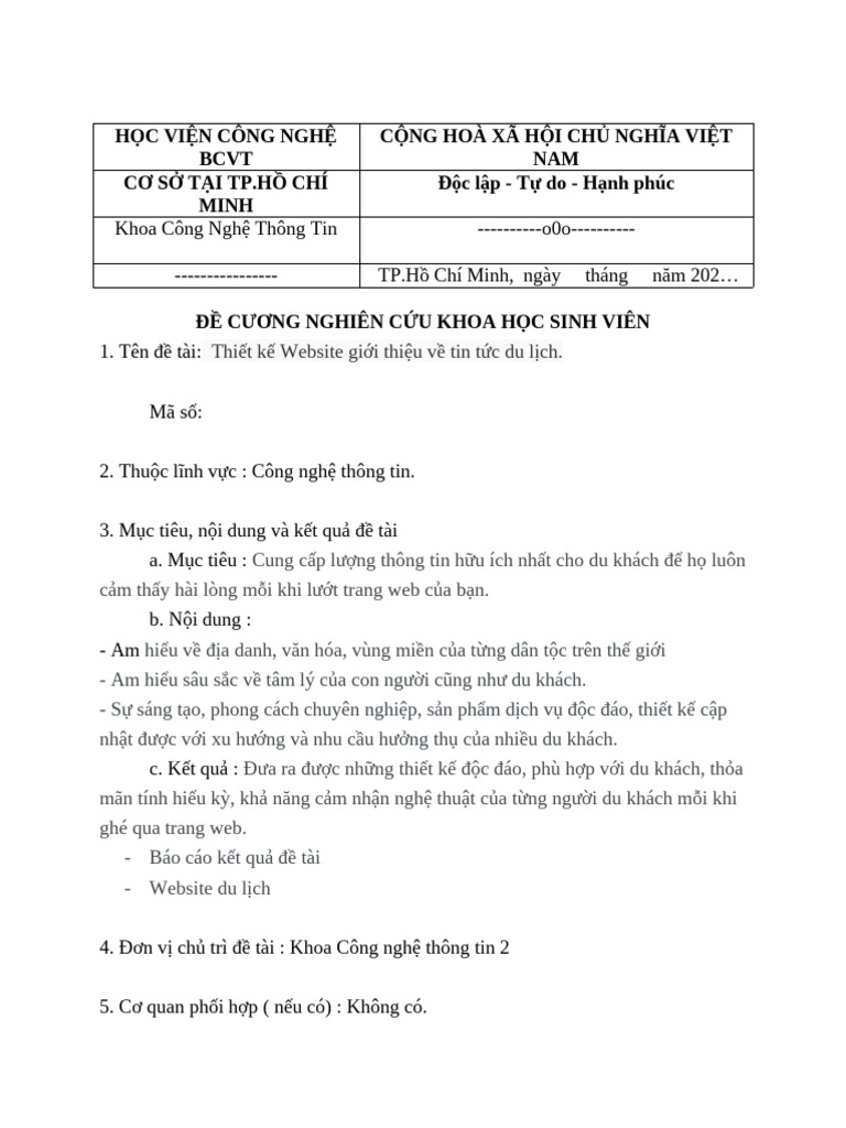 Đề-cương-NCKH-Mẫu 2 SV | PDF