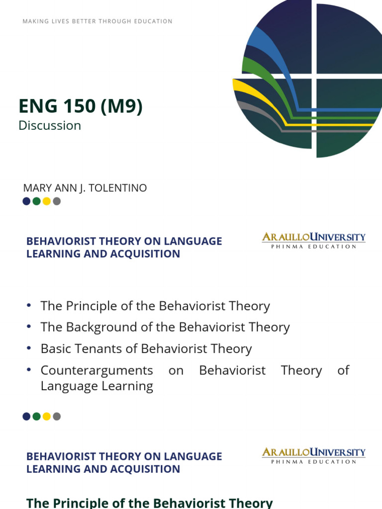 ENG 150 Module 10-1 | PDF | Behaviorism | Learning