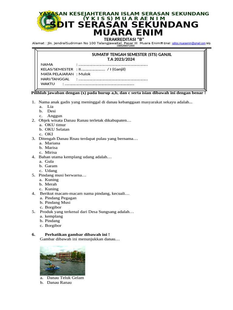 STS Mulok KLS 2 | PDF