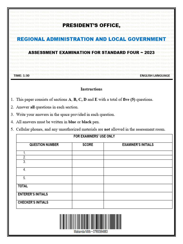 English Language Std Iv 2023 Pdf Linguistics Lexical Semantics