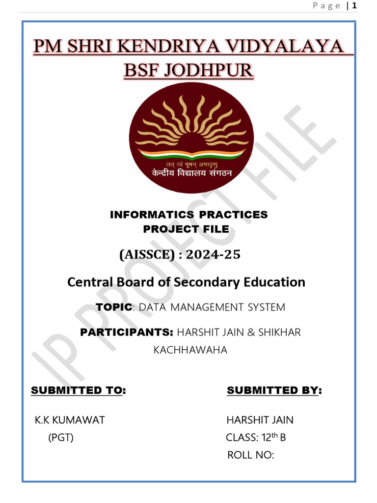 Unique IP Project File Harshit | PDF | Python (Programming Language) | Modular Programming