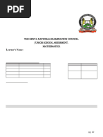 Grade 9 Mathematics Term 1 2025 Opener Exam | PDF | Area | Elementary ...