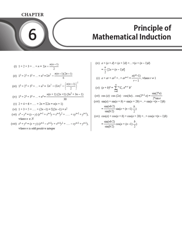 Mathematical Induction Principles | PDF
