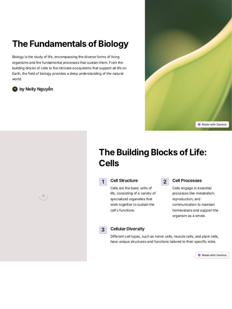 The-Fundamentals-of-Biology | PDF