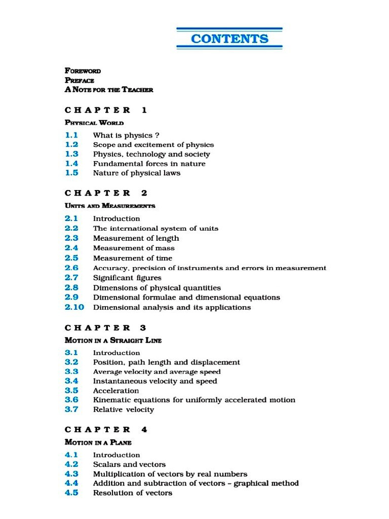 Ncert Phy Index | PDF