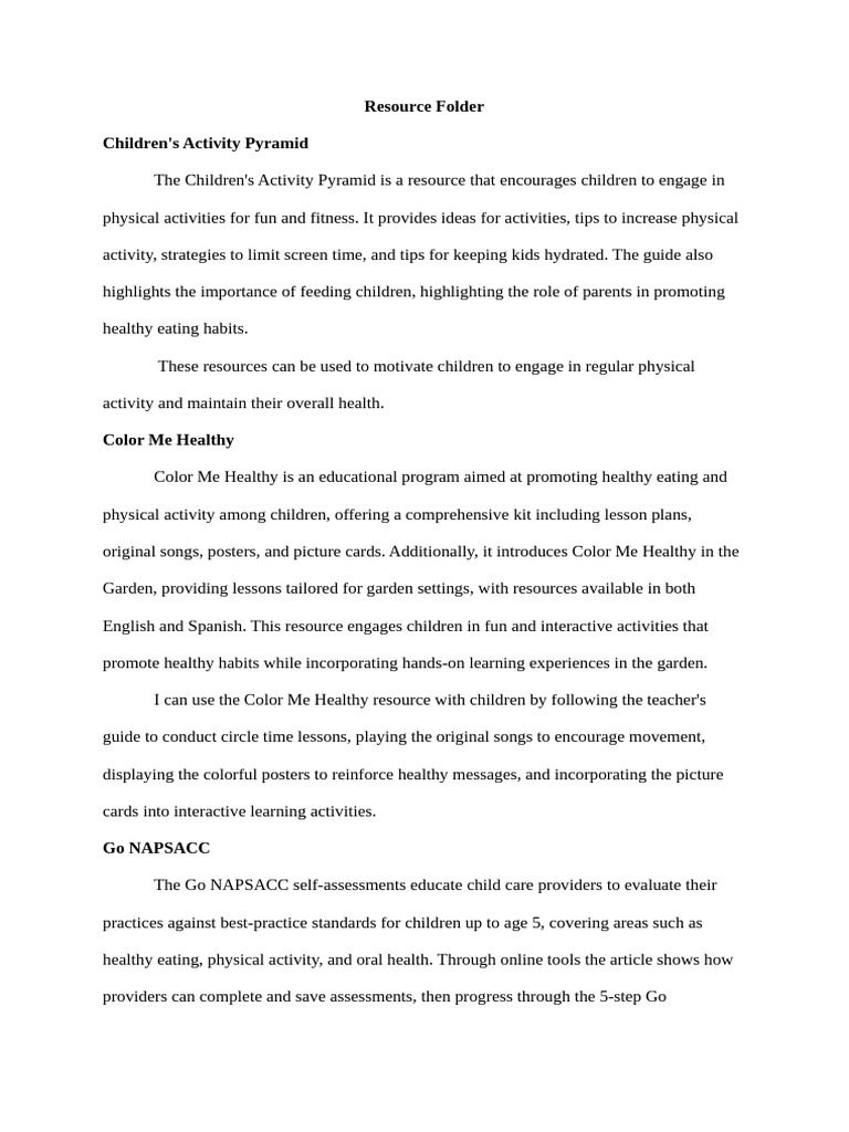 Resource Folder | PDF | Child Care